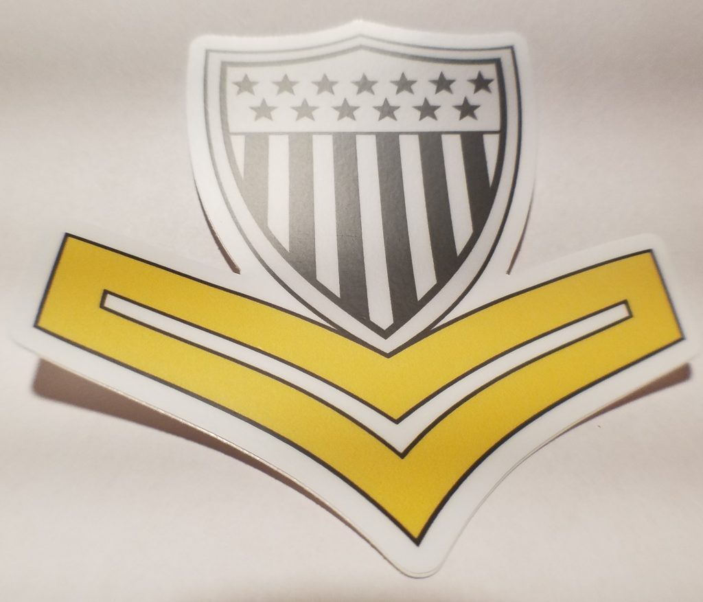 2nd Class Petty Officer E5 4" Sticker | Salty For You Coast Guard ...