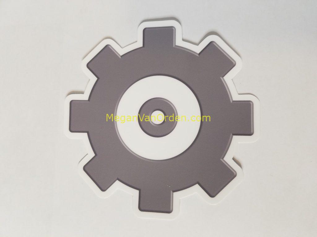 MK Silver Cog 3" Sticker | Salty For You Coast Guard Stickers and ...